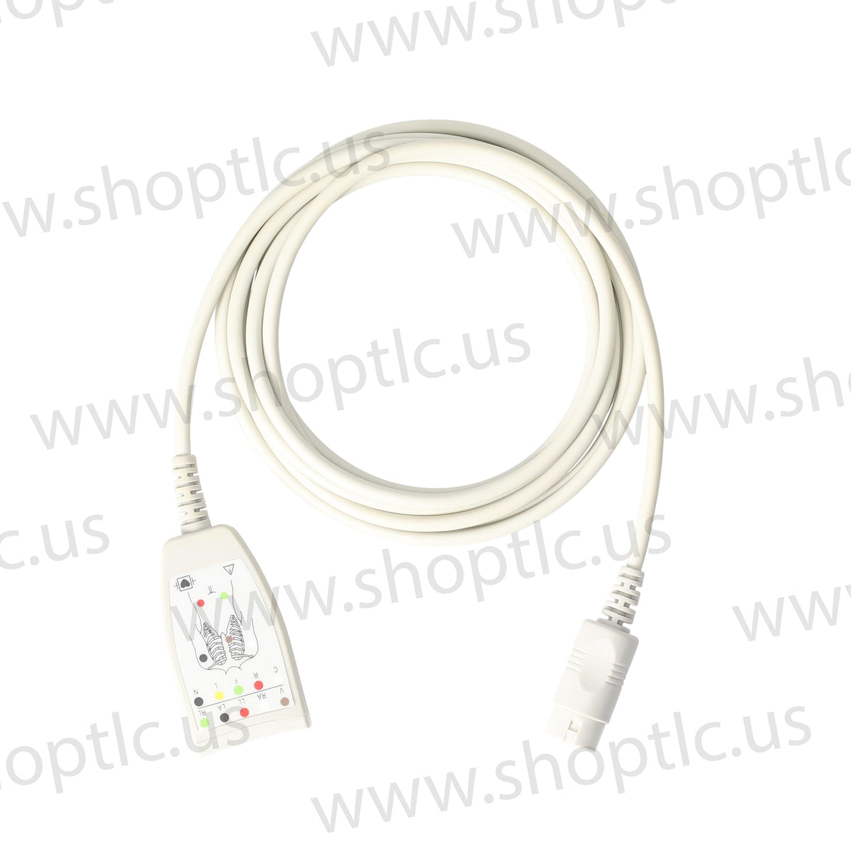5-Lead ECG Patient Trunk Cable, AAMI, 2.7M, w/ 12-Pin ECG Connector ...